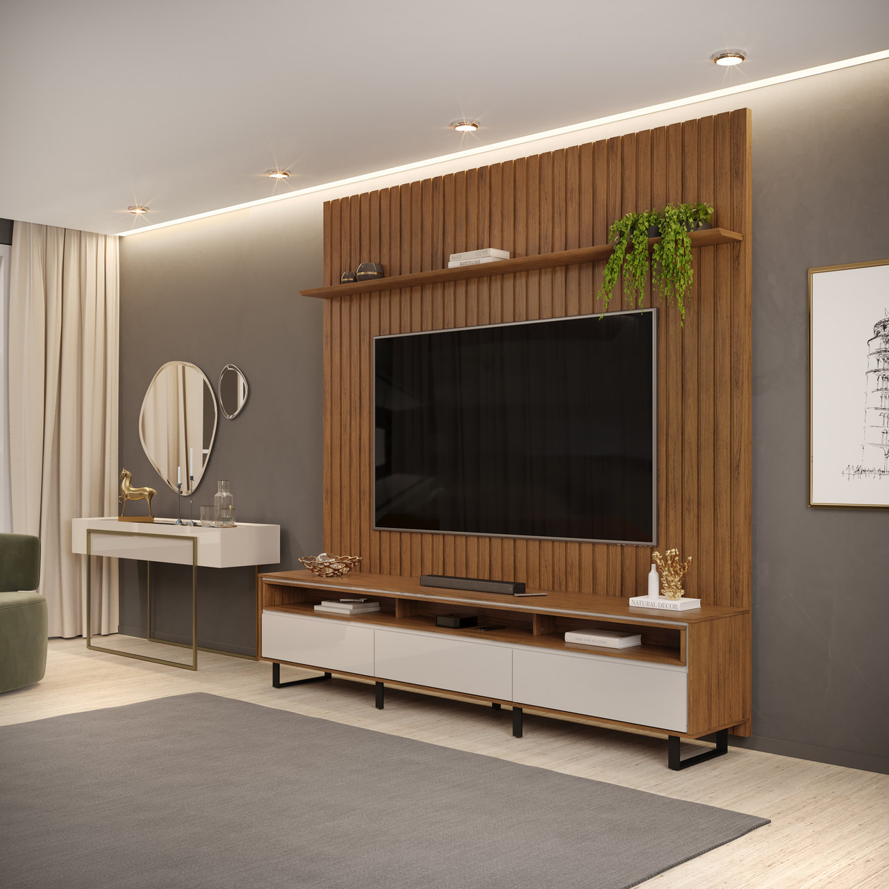 Painel Ripado Pratic (2 opções de altura e 5 opções de largura)