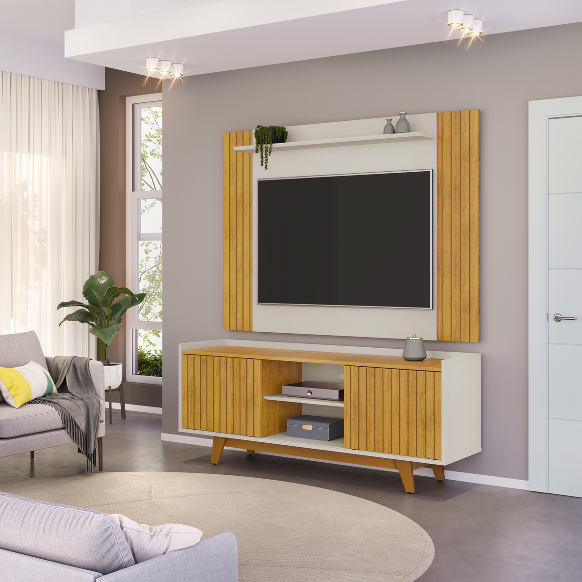 Rack Flat 1500 mm e Painel Extensível Trend (1360, 1500 e 1600 mm)