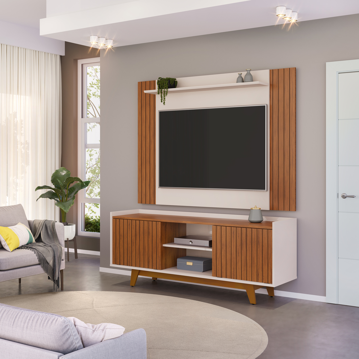 Rack Flat 1500 mm e Painel Extensível Trend (1360, 1500 e 1600 mm)